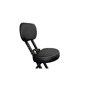 LIBEDOR High Stool Chair sit Stand Bench Standing aid Adjustable seat and backrest Adjustable Height Ergonomic seat is 2.2 inches Thick White Color