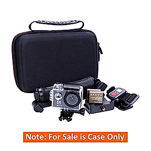LTGEM AKASO Camera Case EVA Hard Case for AKASO EK7000/EK7000 Pro, Brave 4/7, V50X/V50 Elite Sports Action Camera (Camera + Mounts + Accessories Case)