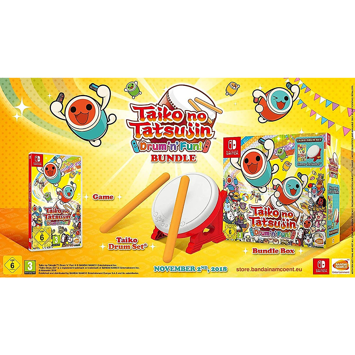 Taiko No Tatsujin: Drum 'n' Fun! Bundle - Nintendo Switch