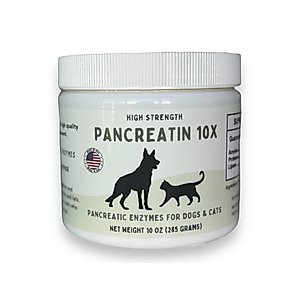 Pancreatin 10X - Pancreatic enzymes for Dogs and Cats (Made in USA) High Strength | Low Odor |10oz (285g)