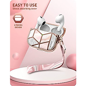 i-Blason Cosmo Series Case Designed for Airpods 3rd Generation Case, 360° Protective Stylish Airpod Case 3rd Generation Cover Compatible with Airpods 3 Case 2021 (Marble)