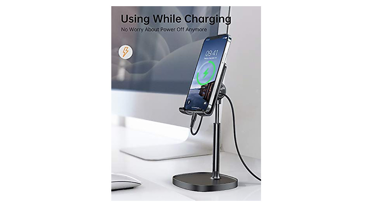 LISEN Adjustable Cell Phone Stand - Reduce Neck Pain