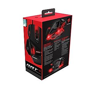Mad Catz RAT4 Wired Optical USB LED RGB Mouse with 9 Programmable Buttons, Adjustable - Black