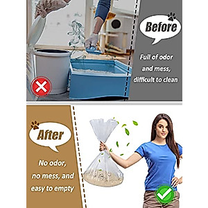 100 PCS Thickened Waste Drawer Liners for Litter Robot 4 All Litter-Robot Models, 9-11 Gallons, Durable Replacement Liner Bags for Disposal of Cat Waste