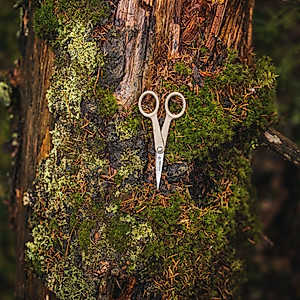 Fiskars 5" Recycled Micro-Tip Fabric Scissors - Sustainable, Sharp, Detail Craft Scissors for Embroidery and Sewing - Craft and Fabric Cutting - Beige