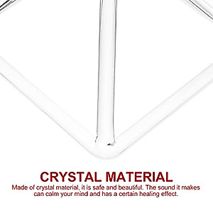ARTIBETTER 5 Inches Crystal Singing Pyramid Healing Musical Instrument with Glass Striker Bag for Sound Healing Meditation Accessories
