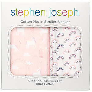 Stephen Joseph, Muslin Stroller Blanket, Unicorn