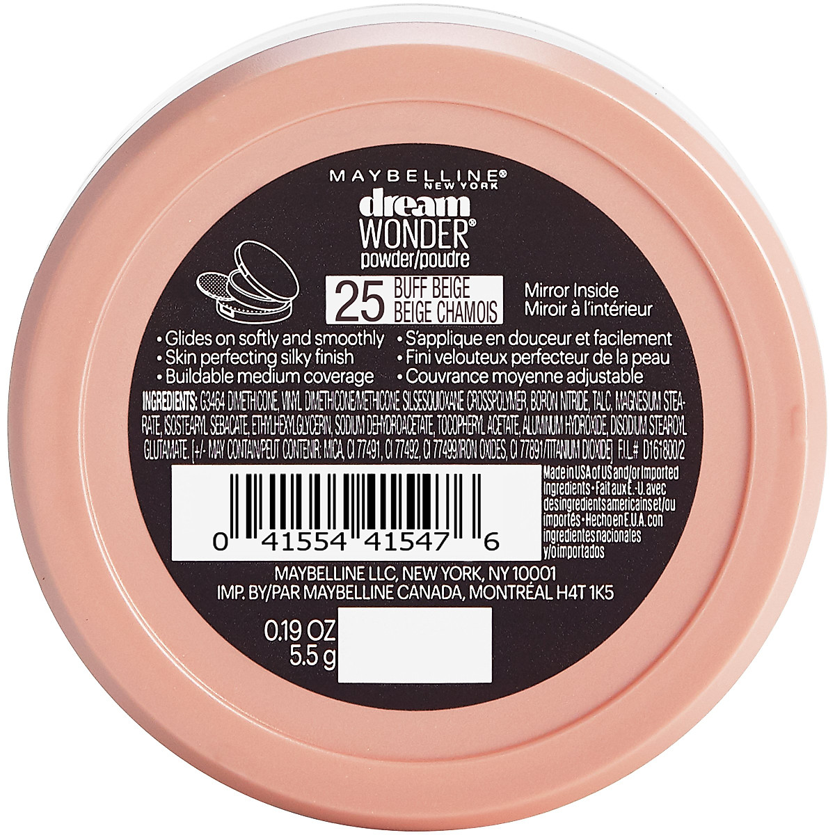 Maybelline New York Dream Wonder Powder Makeup, Natural Beige, 0.19 oz.