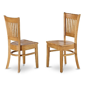 5 Piece Dining Set Includes a Round Dining Room Table with Pedestal and 4 Wood Seat Chairs