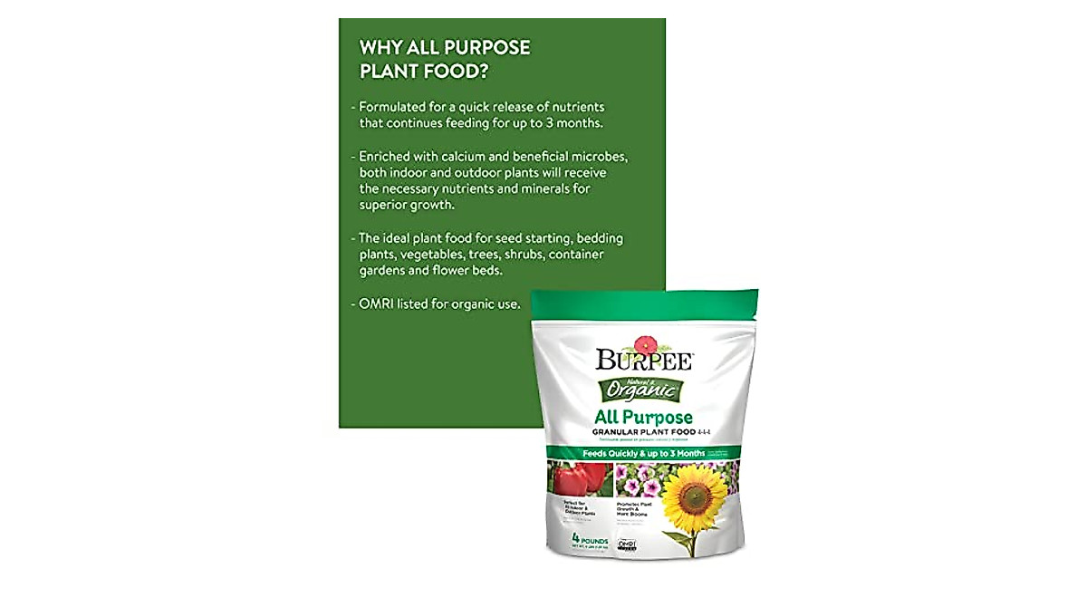 Burpee Organic Plant Food for Strong Growth & Vibrant Blooms