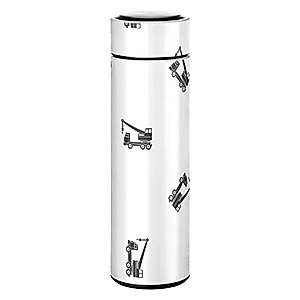 CaTaKu Mini Cute Truck Water Bottle Insulated 16 oz Stainless Steel Flask Thermos Bottle for Coffee Water Drink Reusable Wide Mouth Vacuum Travel Mug