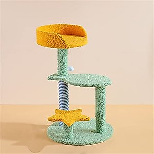 DHDM Cats Climbing Frame Pets House Hammock Cats Climbing Furniture Pets House Hammock Cat's Tree Tower Scratcher Home Furniture ( Color : Black )