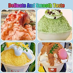 XURUIUS Small Commercial Snowflake Ice Machine, Korean Smoothie Machine, 360W Snowflake Ice Machine, Ice Crusher, Shaved Ice Machine (60KG)