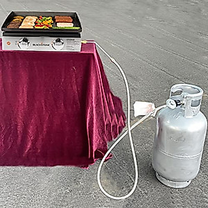 MCAMPAS 6Ft Propane Regulator and Hose, Propane Elbow Adapter 3/8 inch Male Flare Universal Fit for Blackstone Griddle Grill,Blackstone 17"/22"/28"/36" Griddle Gas Grill Regulator Replacement