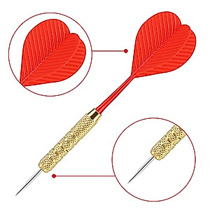 Accmor 18 Pack Steel Tip Darts, 18 Grams Metal Tip Dart Set, Darts Metal Tip Set, Metal Darts for Dartboard