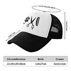 VHALGVNBC Mens Womens Mesh Hats Teens Baseball Cap Summer Trucker Hat for Outdoor Sprots Black