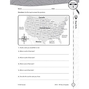 180 Days™: Social Studies, Geography for 5th Grade Practice Workbook for Classroom and Home, Cool and Fun Practice Created by Teachers (180 Days of Practice)
