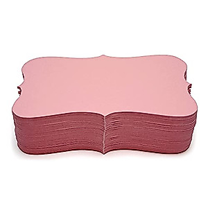 PPAPPAPPIYO Pink Paper Index Cards Business Cards (100) Paper3.54inx1.96in P04 - Blank