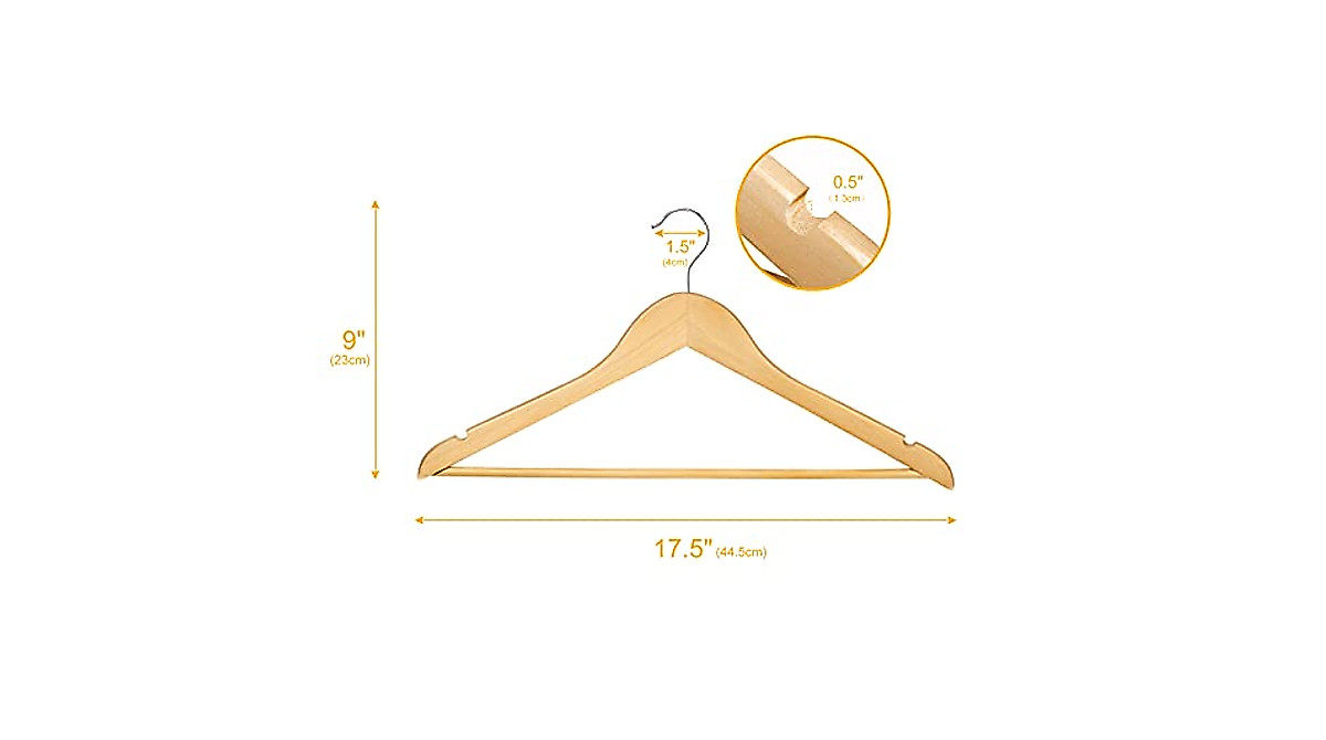 Cozymood Wooden Hangers - Durable 20 Pack For Closet