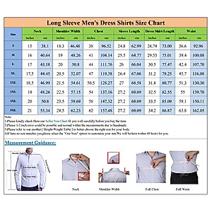 Wangyue Formal Dress Shirts for Men Green Slim Fit Long Sleeve Dress Shirt Men Casual Button Down Shirt Size L
