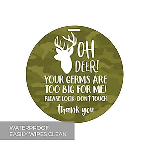 Camouflage Deer Stop No Touching Baby Car Seat Sign/Country Boy Stroller Tag/Camo Car Seat Accessory