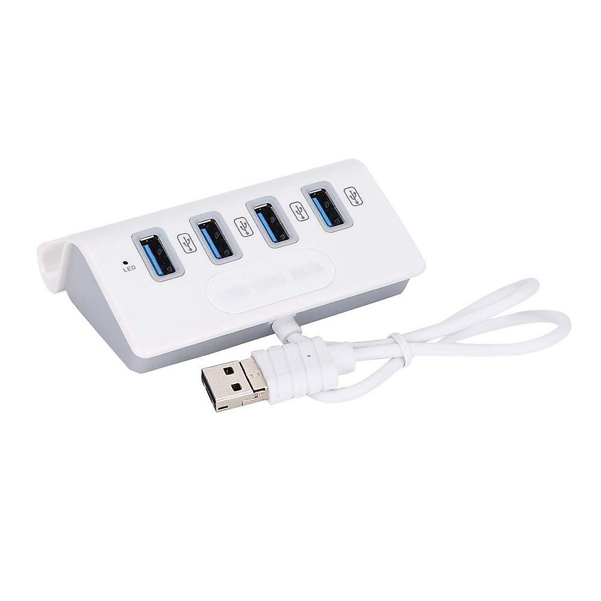 4 Port Multiple Interfaces USB Hub OTG Adapter for Phone Tablet Desktop with 480Mbps Data Transmissiom Rate, Strong Compatibility.