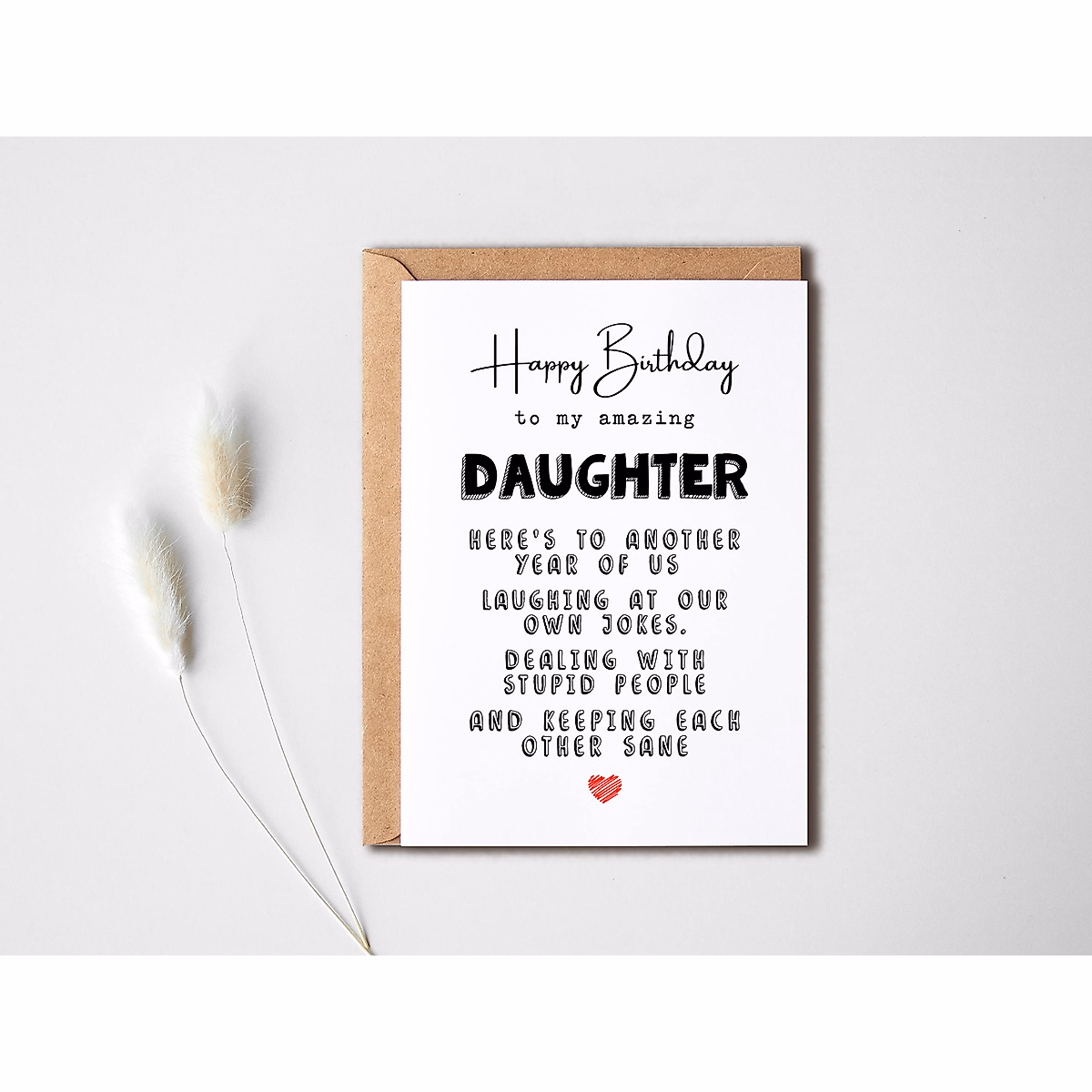 KrysDesigns Birthday Card for Daughter - 5 x 7 Inches