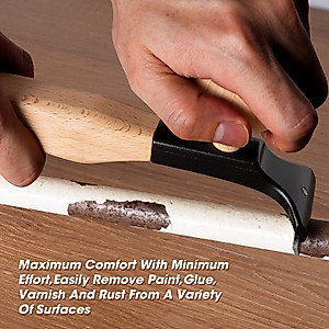 Premium Ergonomic Scraper – 2.5-inch YG10 Carbide Blade – Comfortable Beech Wood Handle – Multi-Surface Use – Professional Quality Tool for Paint, Varnish, Glue & Rust Removal