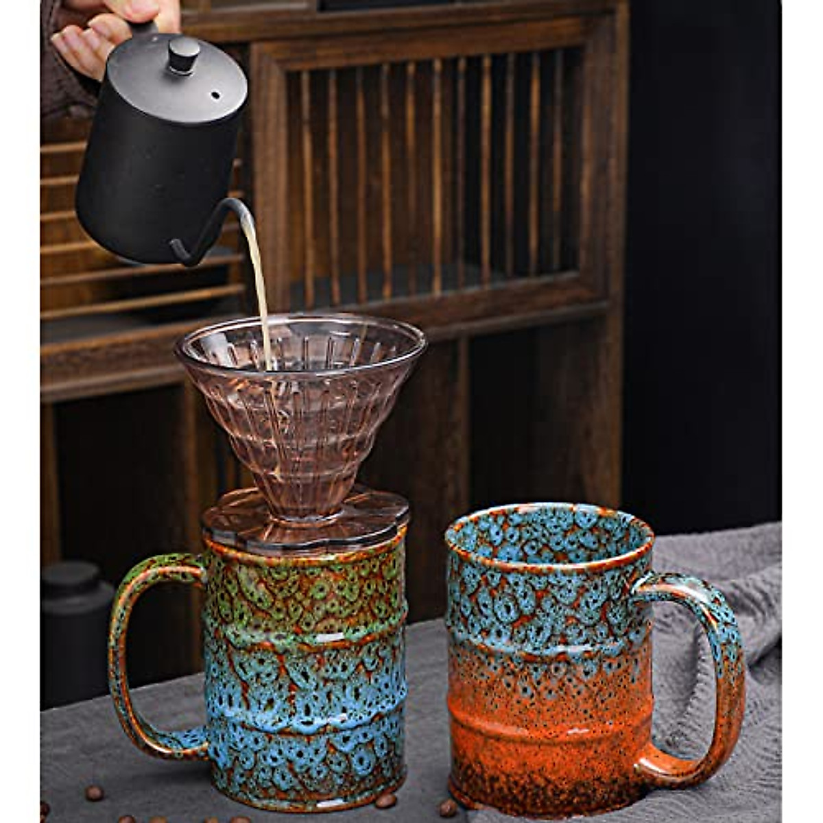 Coffee Mug,20 Oz Coffee Cups Ceramic Tea Cup Large Coffee Mug for Office and Home - Dishwasher and Microwave Safe Novelty Coffee Mugs, 1pcs. (Blue)