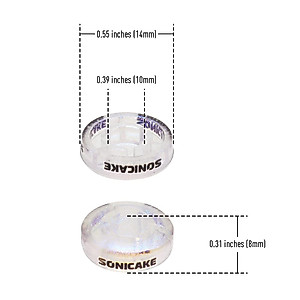 SONICAKE Footswitch Toppers Transparent Clear for Guitar Effects Pedal 10mm 20 PCS