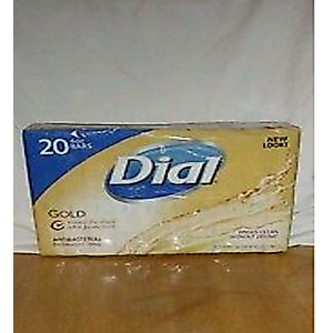 Dial Antibacterial Deodorant Gold Bar Soap, 4 Ounce (Pack of 20) Net Wt 5.LBS