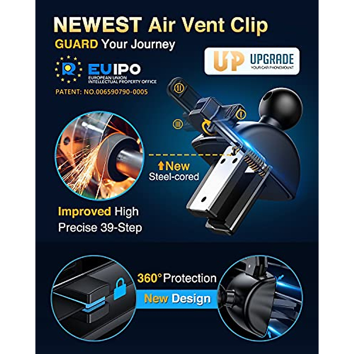 VANMASS [Pro Version Universal Car Phone Mount [Super Suction Cup] Dashboard Phone Holder Stand, Handsfree Windshield Dash Air Vent Phone Holder Car, Compatible with iPhone 13 12 Samsung LG & Truck