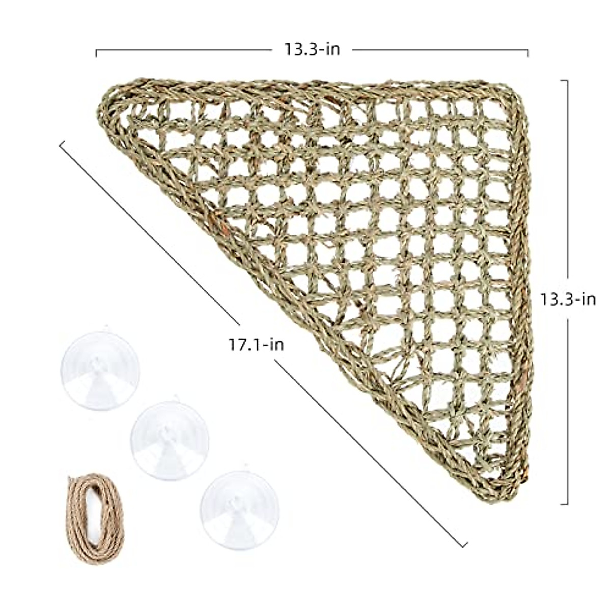 Niteangel Bearded Dragon Hammock Reptile Lounger for Chameleon, Lizards, Gecko, Snakes, Lguana Reptiles, Geckos (Triangle 17'' x 12.5'')