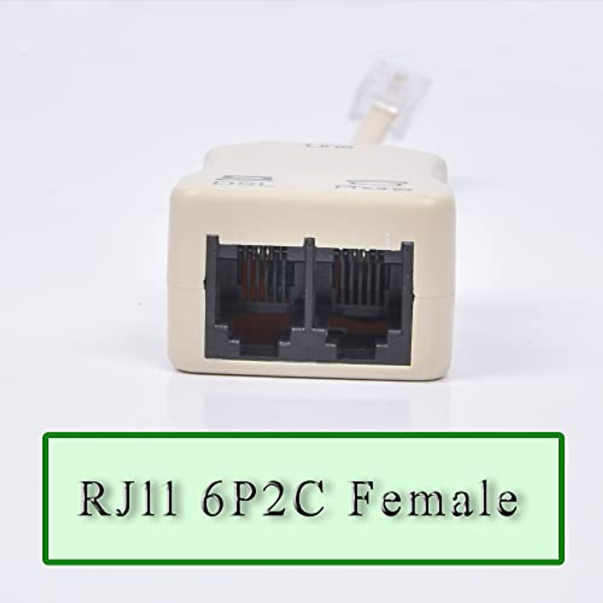 Antfly 3 PCS 2 Wire, 1 Line DSL Filter, with Built in Splitter, Phone Jack Splitter, in-line DSL Filter Splitter/in-line DSL Filter RJ11 6P2C Male to 2 Female Telephone Modem ADSL Splitter Filter
