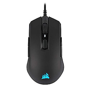 Corsair M55 RGB Pro Wired Ambidextrous Multi-Grip Gaming Mouse - 12,400 DPI Adjustable Sensor - 8 Programmable Buttons - Black