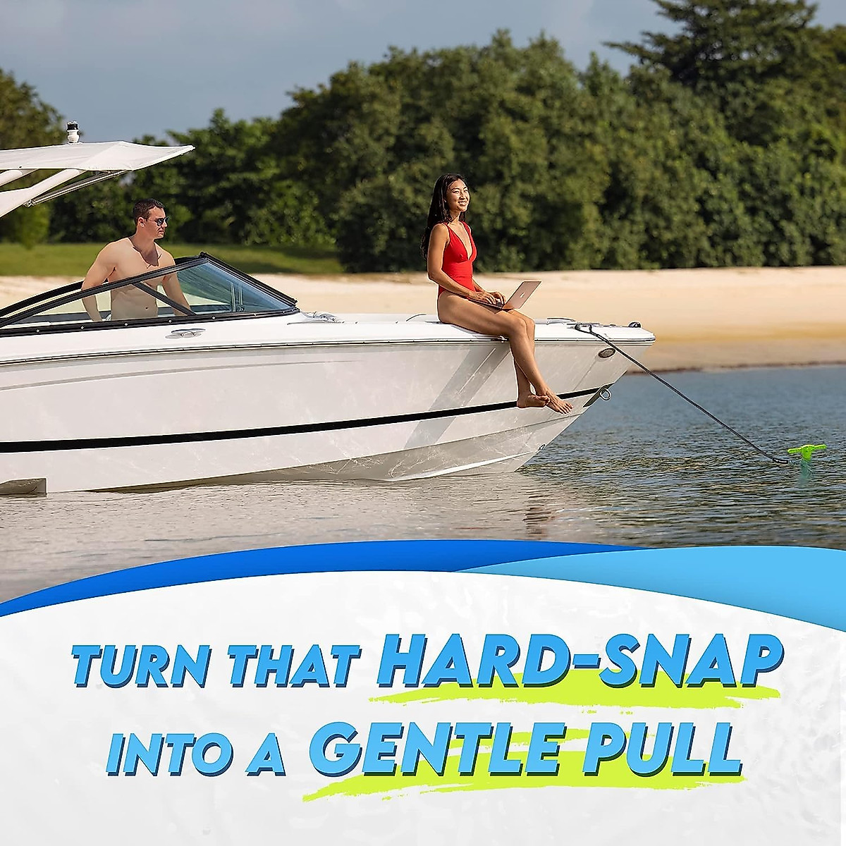 2PK Bungee Dock Lines. Stretches 6-9 ft. Absorbs Shock to Cleats, Docks, Pylons, and Anchors. Reduces Pull on Boat Lines. Bungee Rope That Stretches