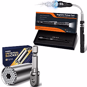 LED Magnetic Pickup Tool, Christmas Stocking Stuffers Gifts for Men Cool Stuff Gadgets, Telescoping Magnet Pickup Tools Extendable 22", Unique Birthday Gift for Dad, Grandpa for Hard to Reach Place