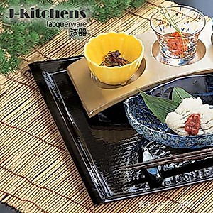 J-Kitchens Obon Tray, U-Line, Silver, Naichi Tenkuro, Non-Slip Obon Shaku 6, Made in Japan