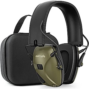 awesafe Electronic Shooting Earmuff Ear Hearing Protection Safety Ear Muffs Noise Reduction Sound Amplification