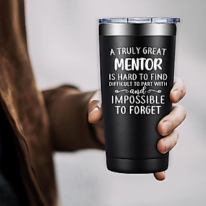 DOEARTE Mentor Gifts for Men - A Truly Great Mentor is Hard to Find - Mentor Teacher Gifts - Christmas Appreciation Retirement Gifts for Mentor, Teacher, Manager, Leader - 20oz Mentor Tumbler