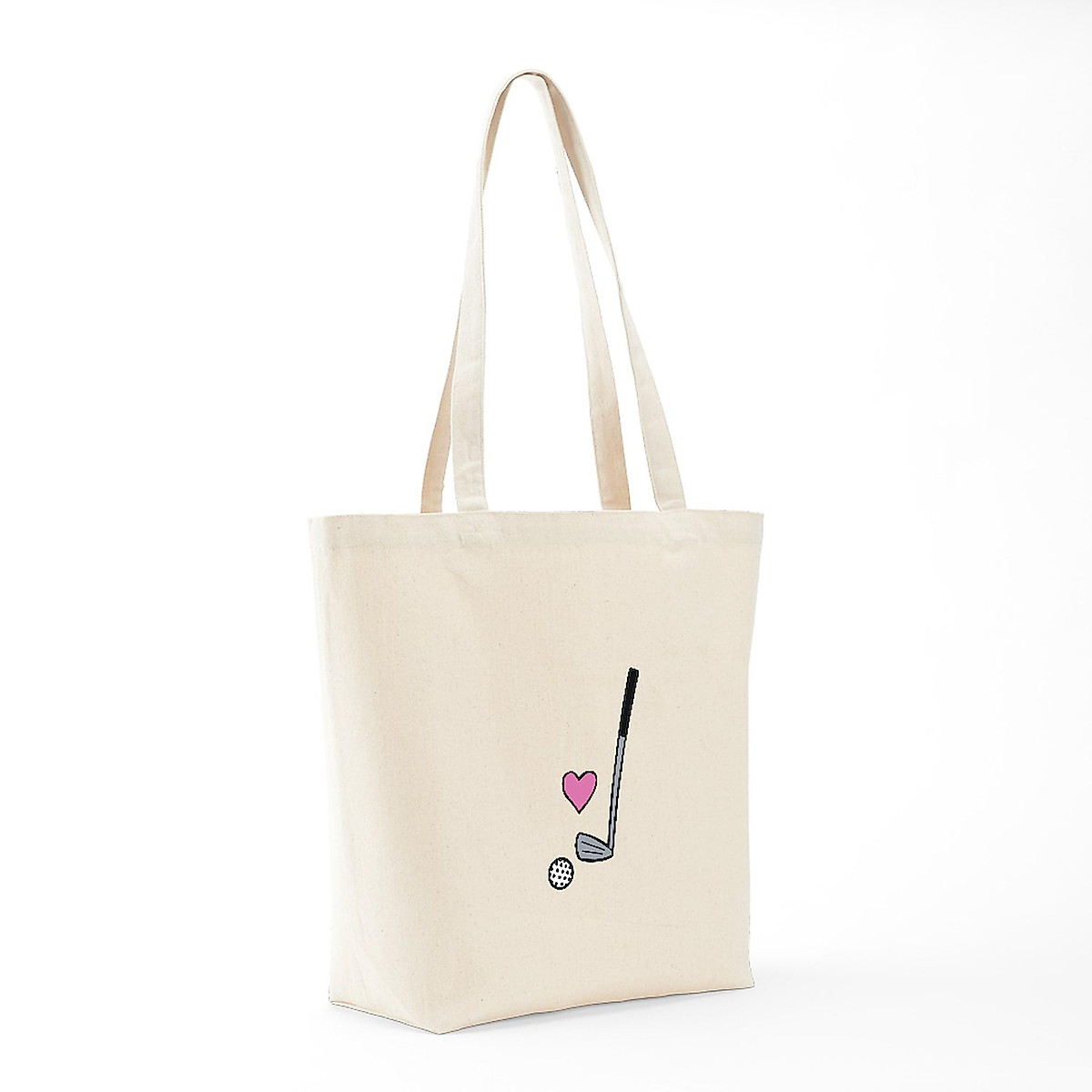 CafePress Heart Golf Ball Tote Bag Canvas Tote Shopping Bag