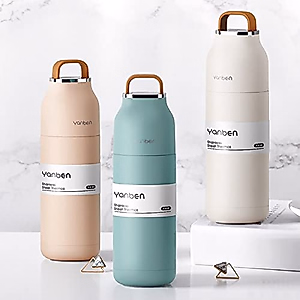 Travel Water Bottle Stainless Steel Thermos Bottle Thermal Cup Vacuum Flask 350ml Coffee Insulated Cup Thermo Mug 6-12 Hours (white,350ml)