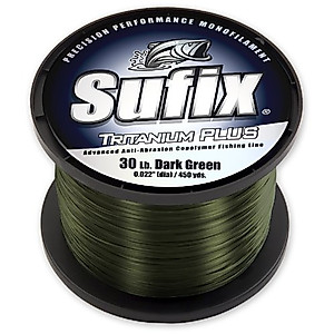 Sufix Tritanium Plus 1-Pound Spool Size Fishing Line (Dark Green, 40-Pound)