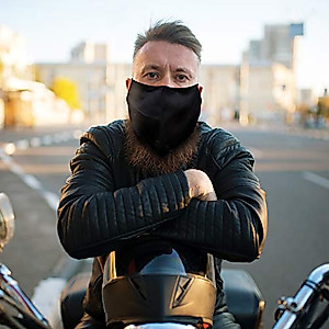 BLU HORN Face Mask from Large to 2XL(X-Large), with nose wire, adjustable loop, breathable (XX-Large, Black (3-Pack))