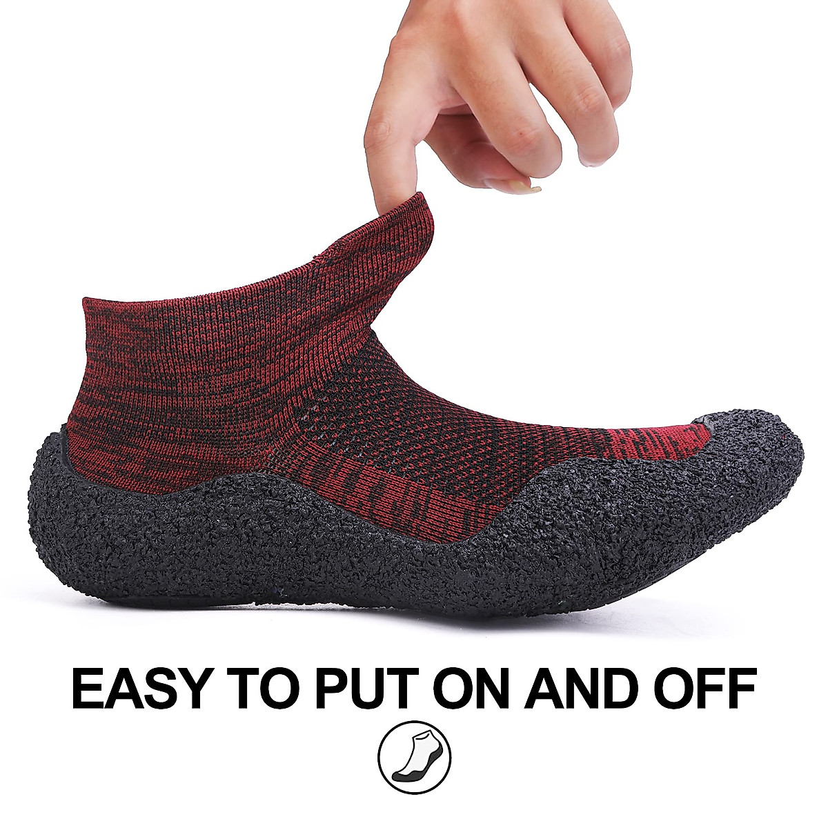 Copulan Minimalist Barefoot Sock Shoes for Women and Men | Eco-friendlier Water Shoes | Multi-Purpose & Ultra Portable | Quick Dry Aqua Shoes for Beach Swim Pool Surf Kayaking Boating Diving Yoga