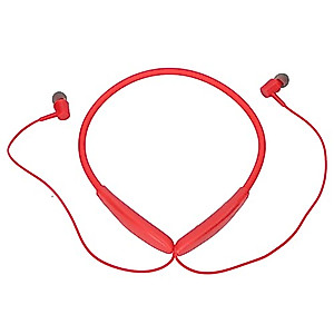ASHATA Heavy Bass BT Neckband Headphones, Neckband Earphones Wireless, Metal Magnetic Suction Heavy Bass Wireless Running Neckband Earphone for Sports