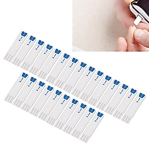 YYQTGG Diabetic Test Strips, Quick Results Glucometer Handy Strips, 25 Pieces PET Accurate for Glucose Self Tests Blood Glucose Test Strips for Diabetes Use with Blood Sugar Monitor