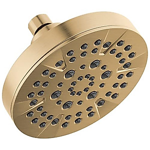 DELTA FAUCET FAUCET 5-Spray Gold Shower Head, DELTA FAUCET Shower Head Gold, Showerheads, Brushed Gold Shower Head, 1.75 GPM Flow Rate, Champagne Bronze 52535-CZ