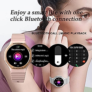 Smart Watch for Women 1.32" Touch Screen Bluetooth Call Smartwatch Ladies Fitness Tracker Health Pedometer Heart Rate Sleep Monitor Digital Watch for Android Phones iOS