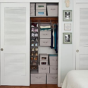 Household Essentials Narrow Closet Organizer Drawers 2 Pack, Gray